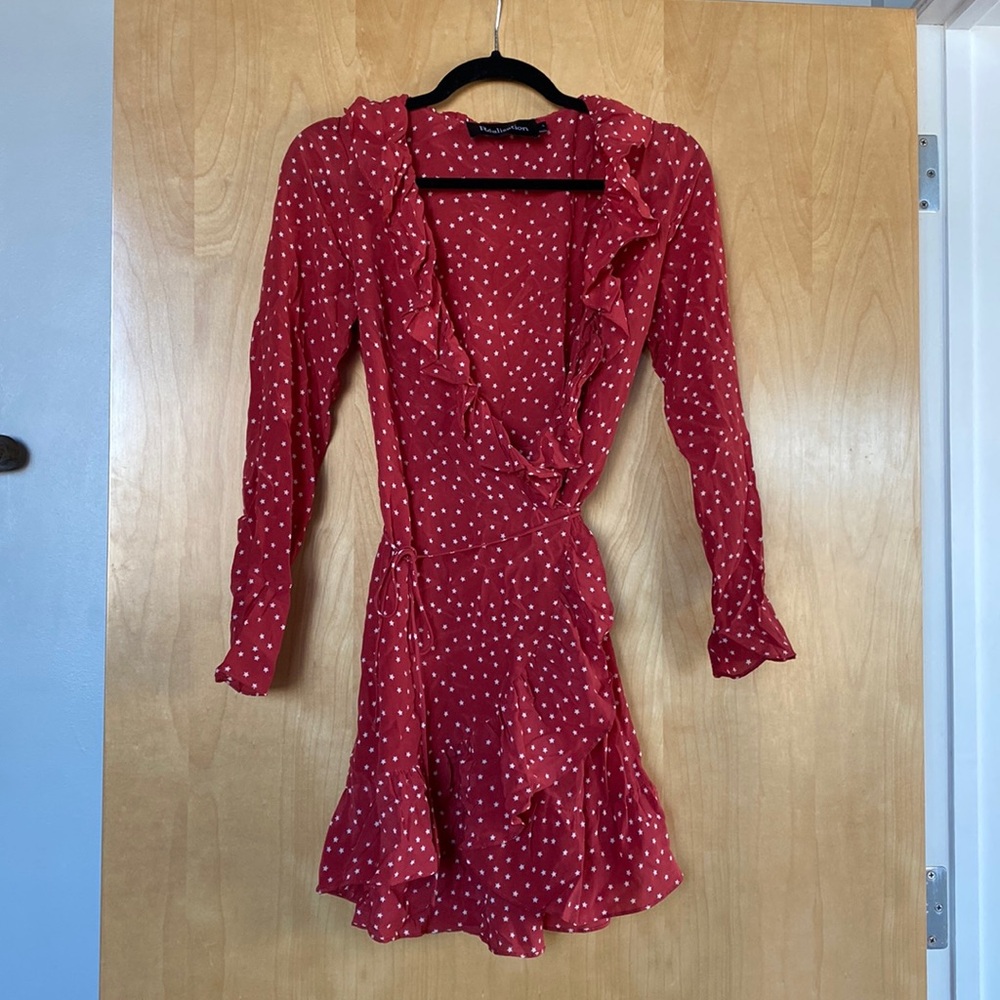 Realisation Par Alexandra Wrap Dress Red Stars - Gem